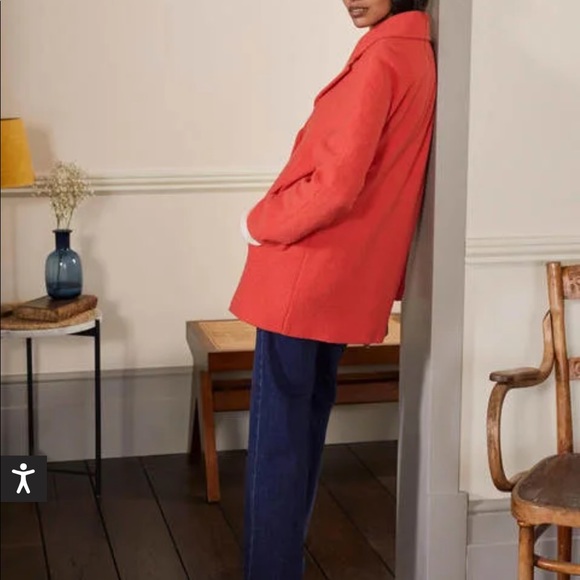 Boden | Jackets & Coats | Boden Textured Wool Car Coat Cherry Red 4 ...